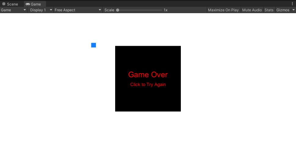 CUBEéviter le texte Game Over